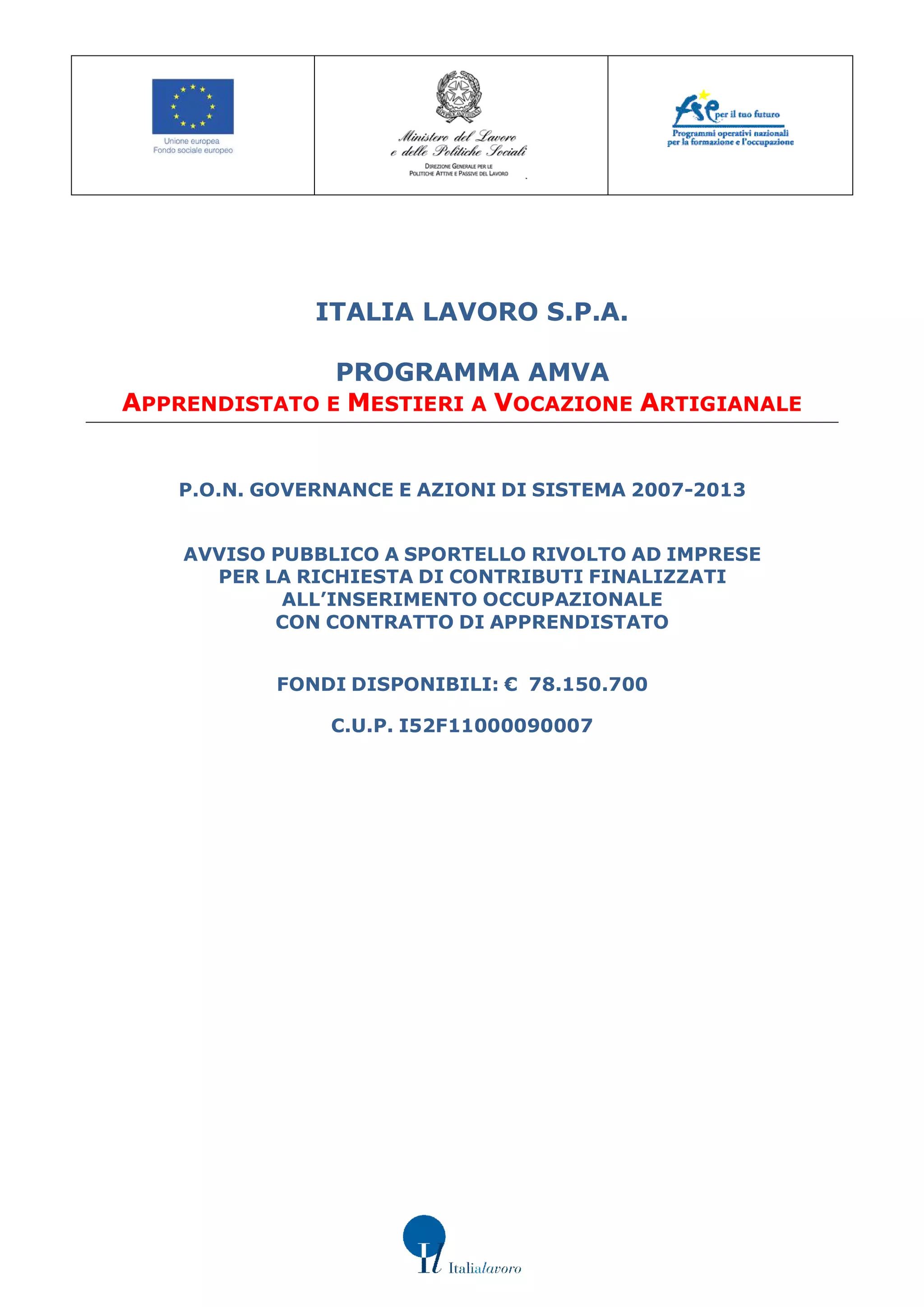 Amva avviso apprendistato | PDF
