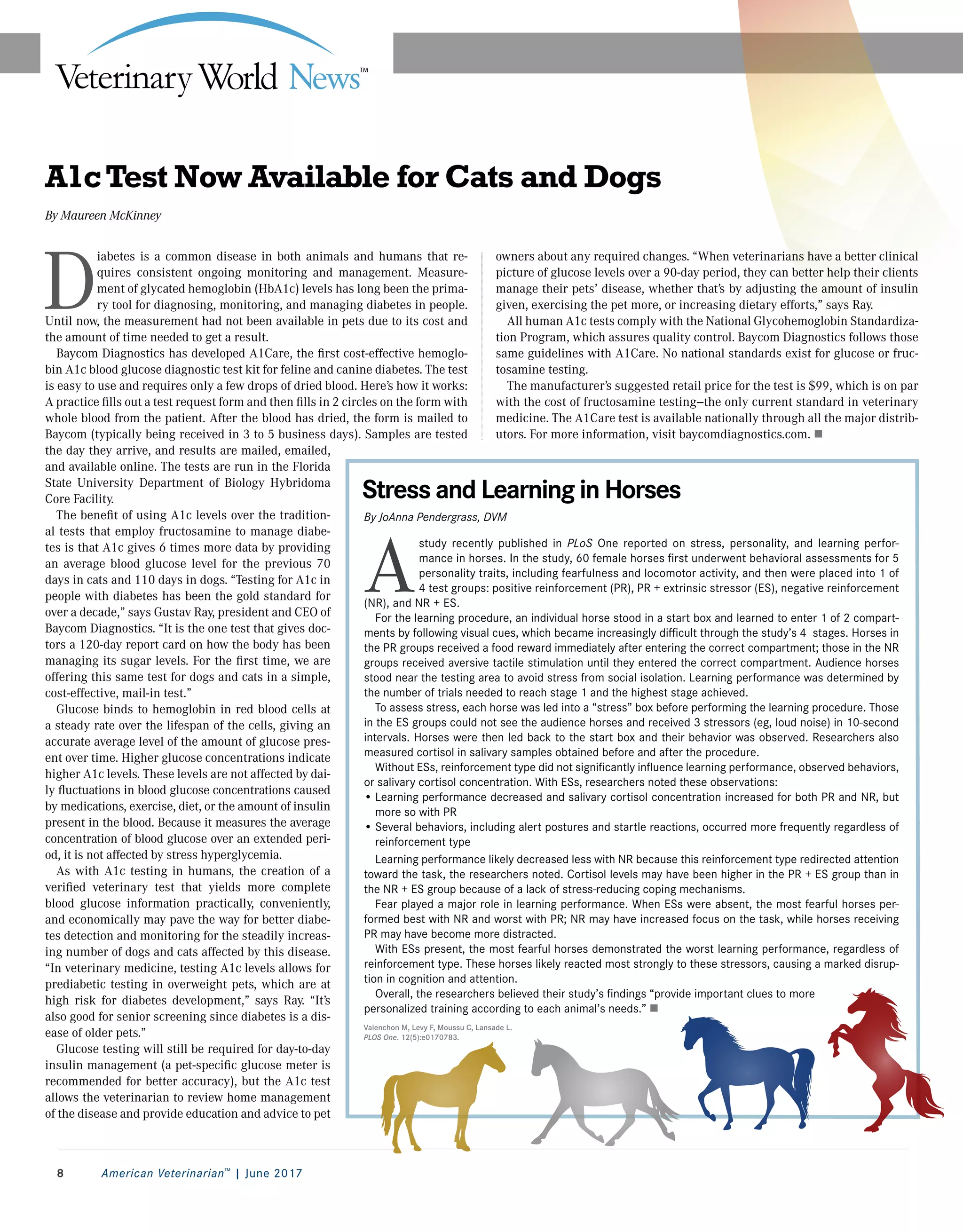 Am vet news- article on baycom a1c test now available for cats and dogs ...