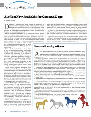 Am vet news- article on baycom a1c test now available for cats and dogs ...