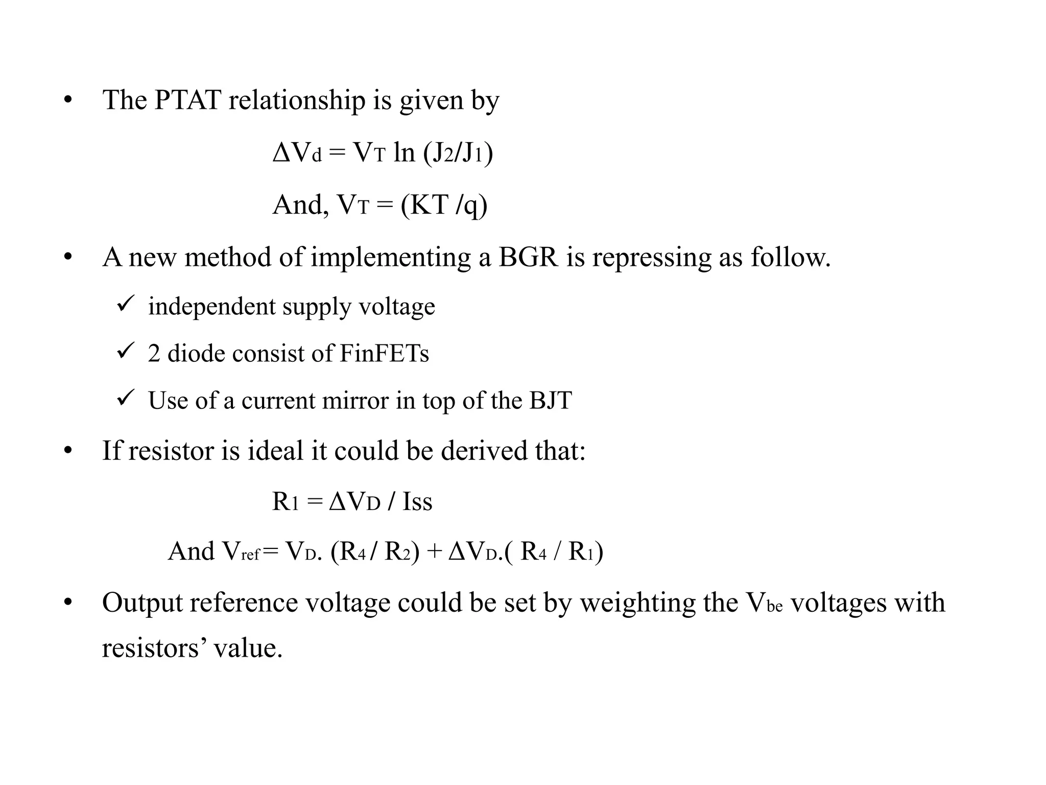 Bandgap Reference circuit Baased on FinFET Device | PPTX