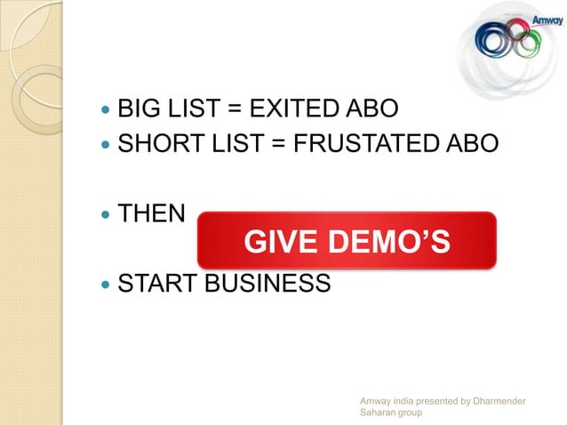 Amway business plan | PPSX