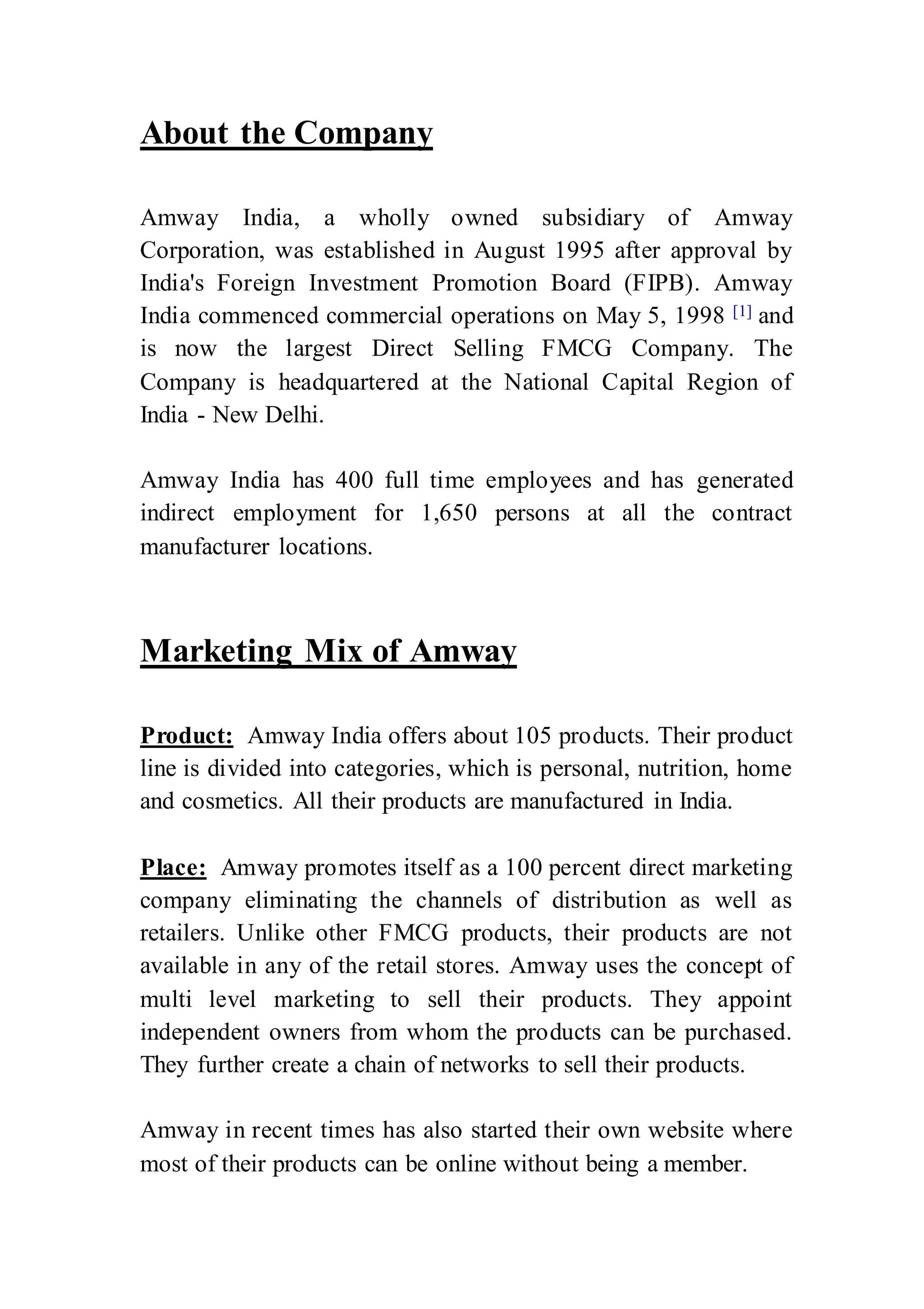 Amway | DOCX