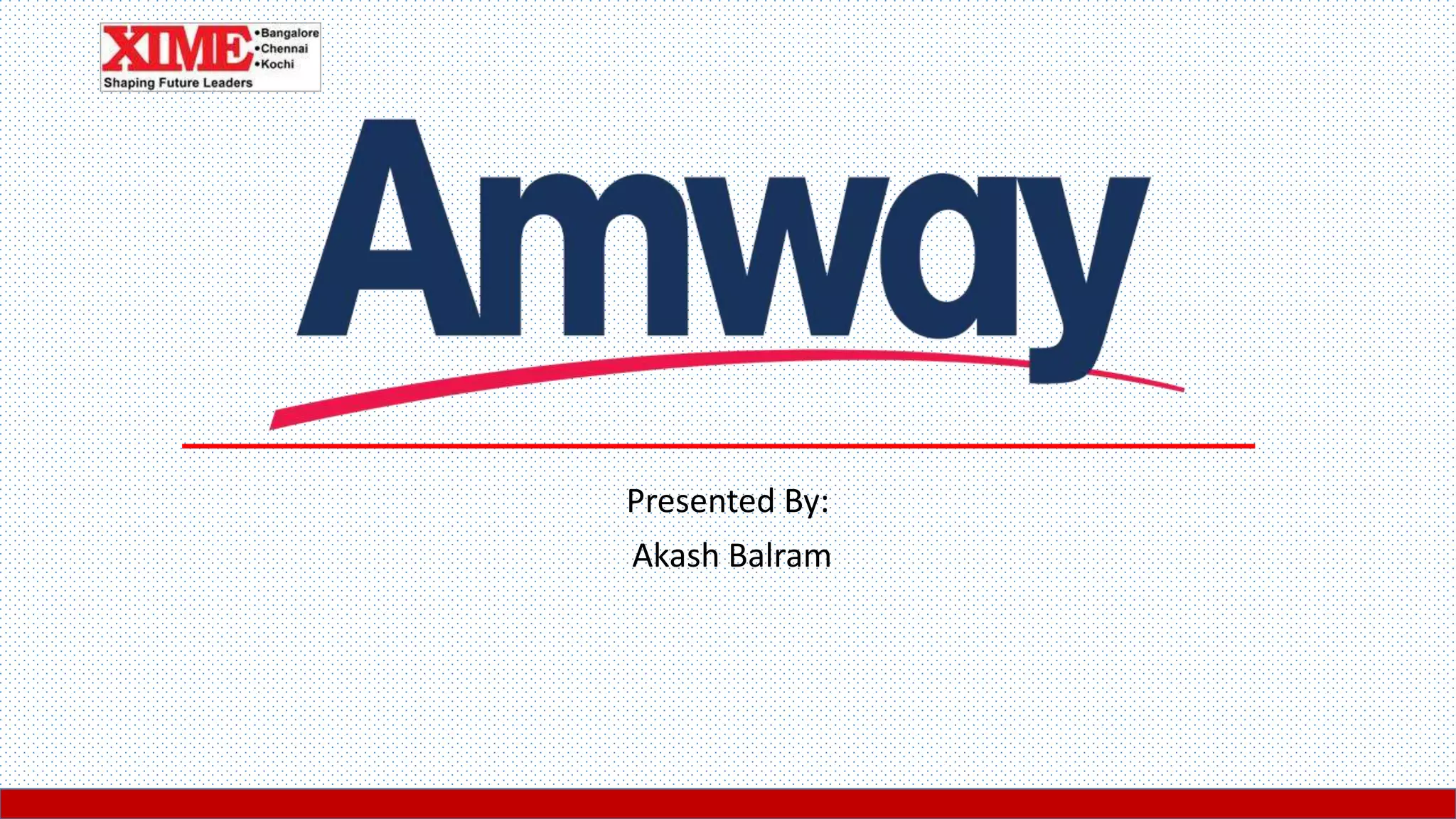 Amway Marketing Product Mix | PPTX
