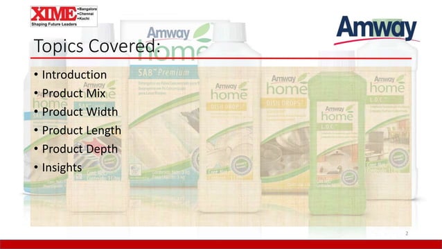 Amway Marketing Product Mix | PPTX