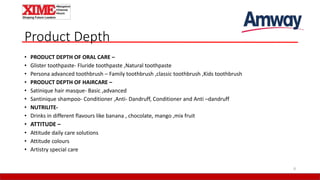 Amway Marketing Product Mix | PPTX