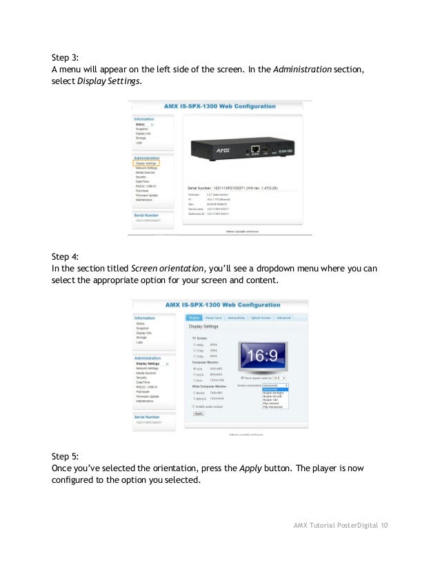 PosterDigital AMX Tutorial: How to connect your AMX player