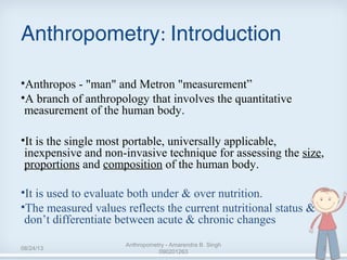 Anthropometry | PPT
