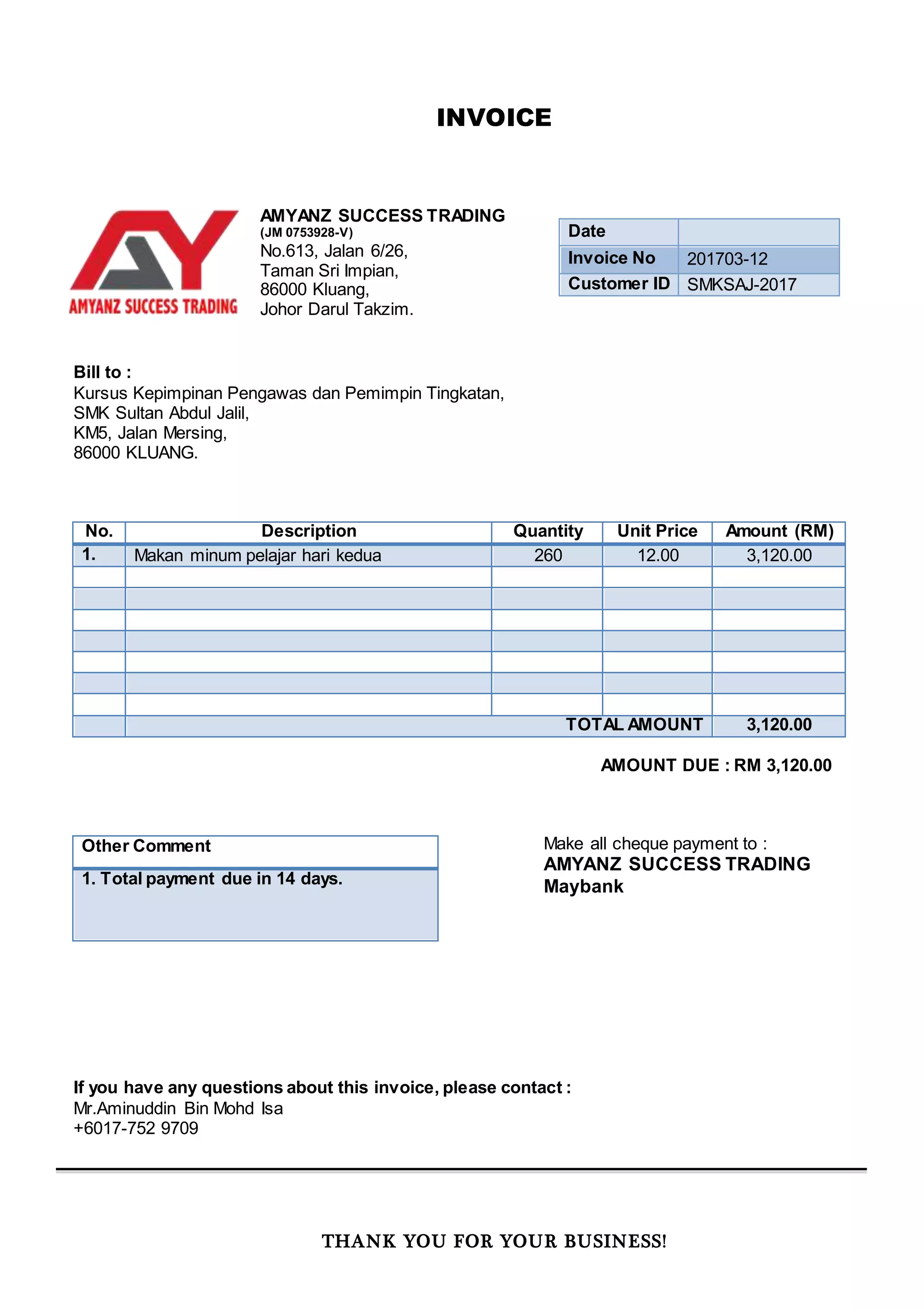 Amyanz invoice2 | PDF