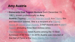 Amy Austria, Life, Biography, Career, Personal life.pptx