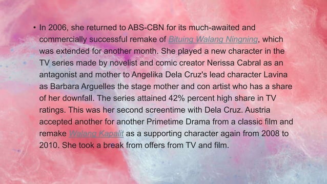 Amy Austria, Life, Biography, Career, Personal life.pptx