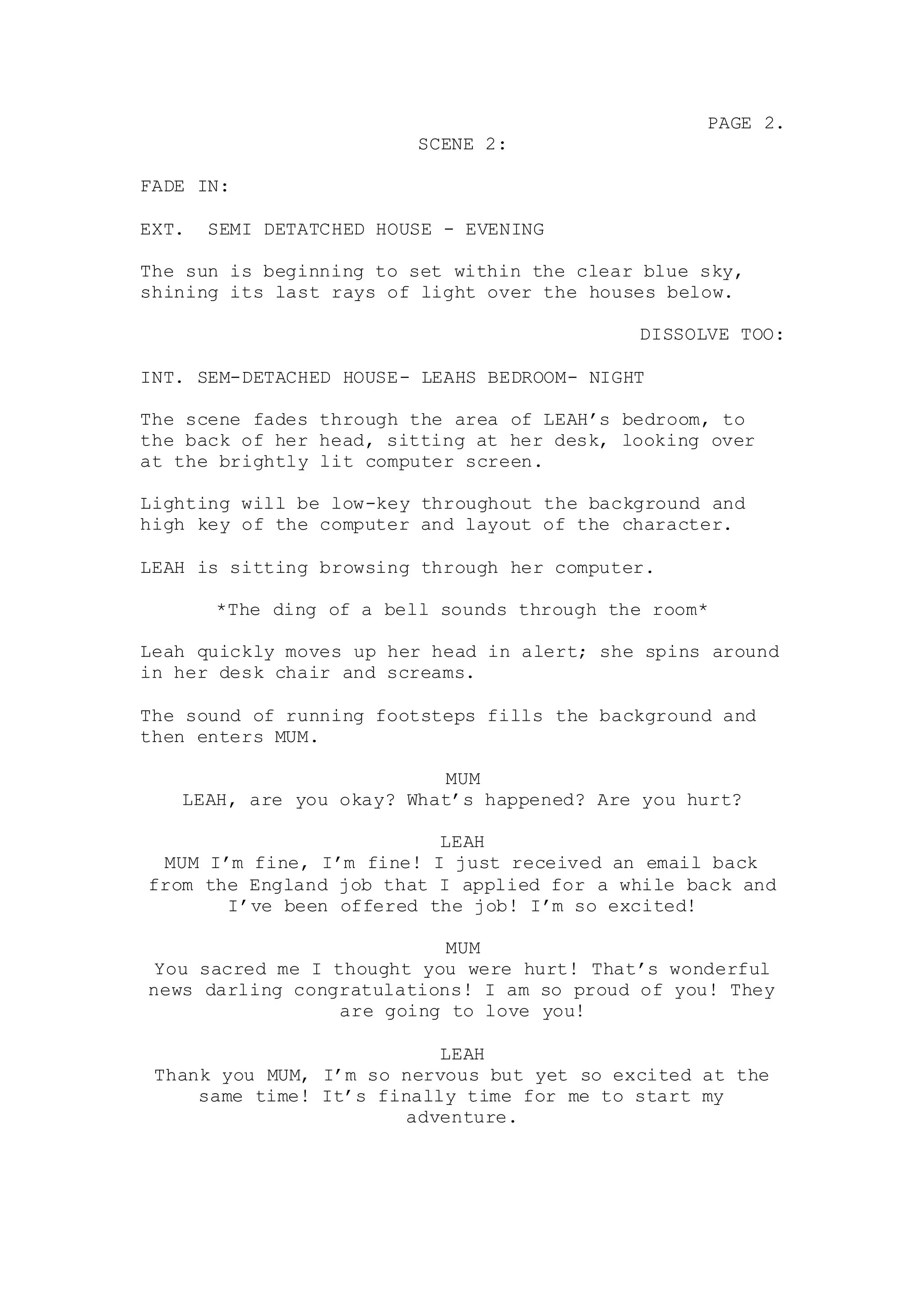 Amy bayes film script | DOCX | Air Travel | Travel Type