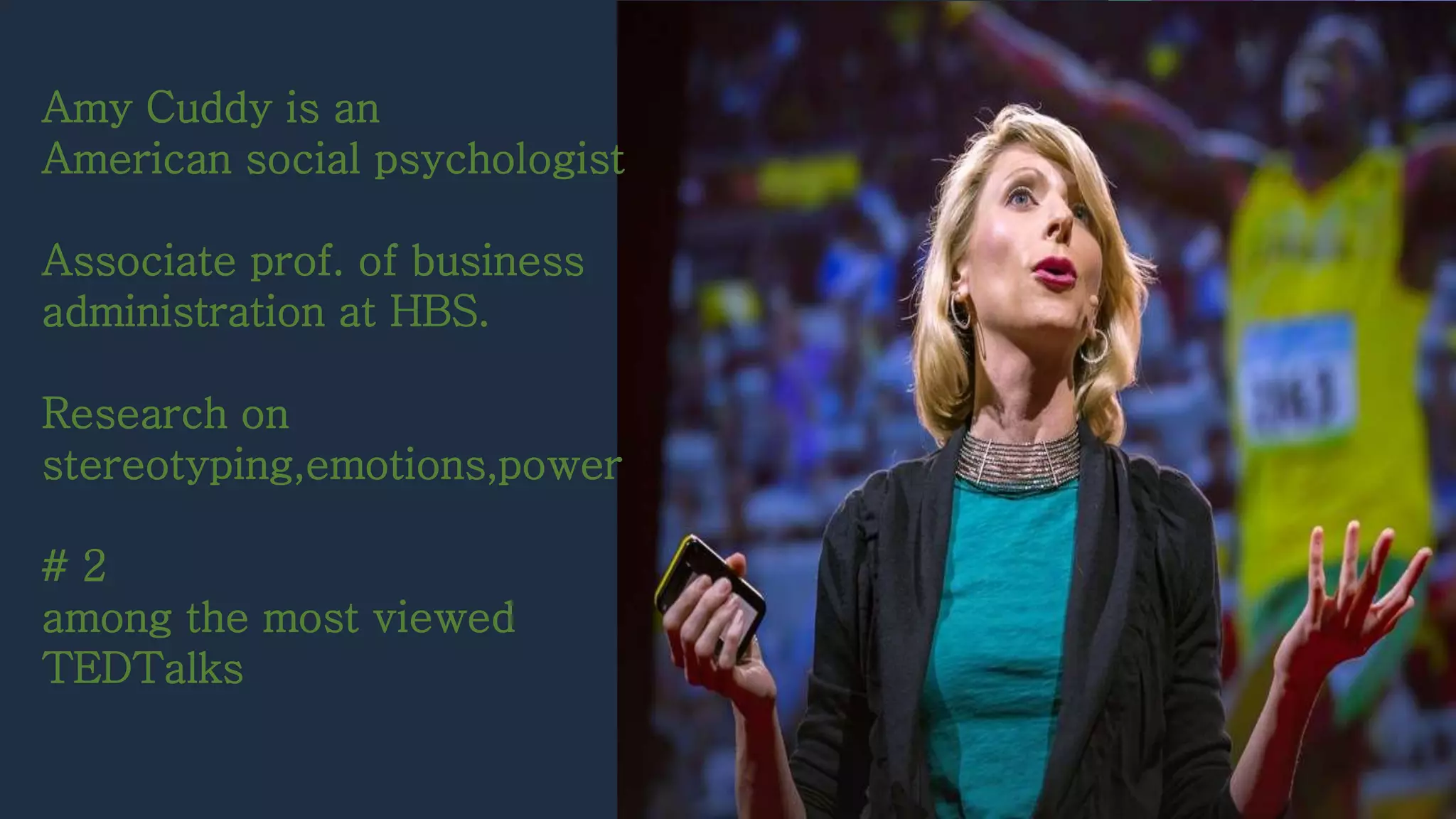 Amy cuddy your body language shapes who you-presentation are by ...