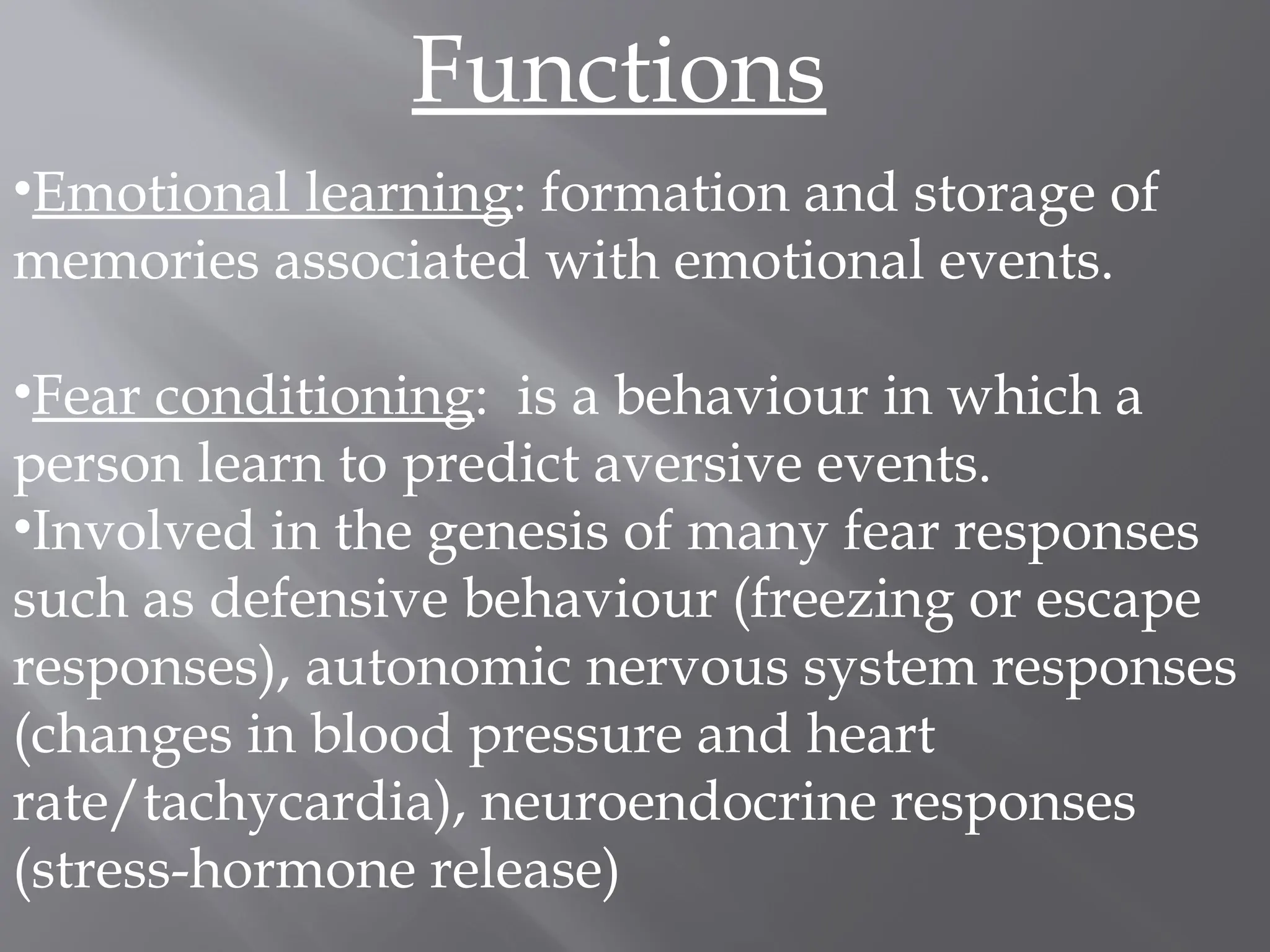 amygdala its structure and function and stuff | PPTX