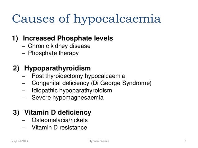 Hypocalcaemia
