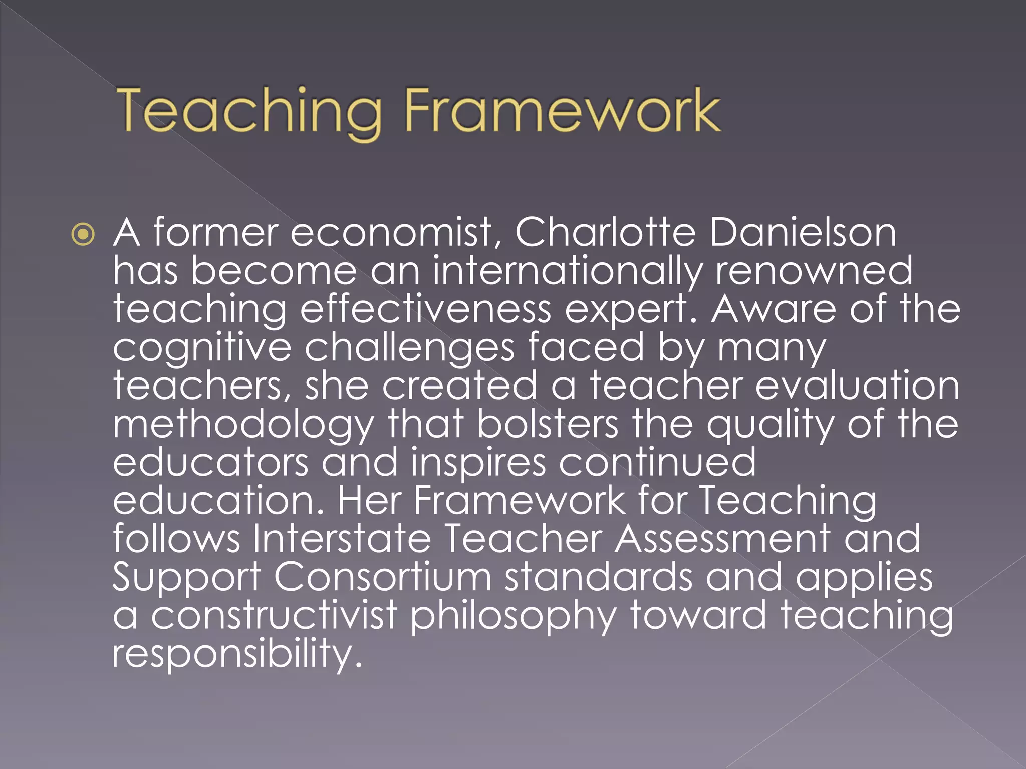 Amy Kenton - The Charlotte Danielson Framework | PPTX | Professional ...