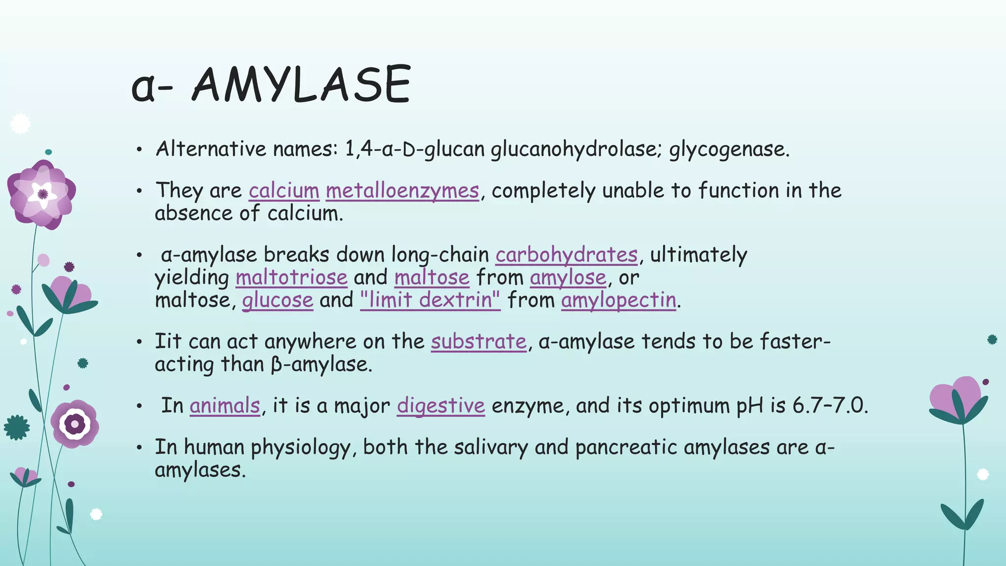Amylase (enzyme) - sources & its applications | PPTX