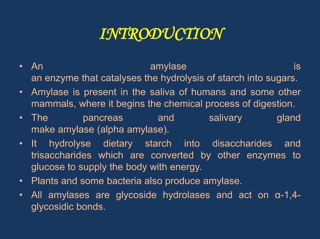 Amylase production | PPTX | Chemistry | Science