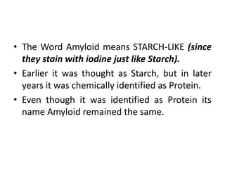 Amyloidoisis | PPTX