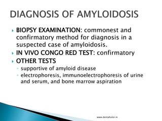 Amyloidosis | PPTX