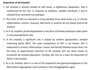 Amyloidosis - pathophysiology (PHARM D) | PPTX