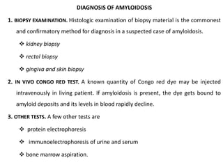 Amyloidosis - pathophysiology (PHARM D) | PPTX