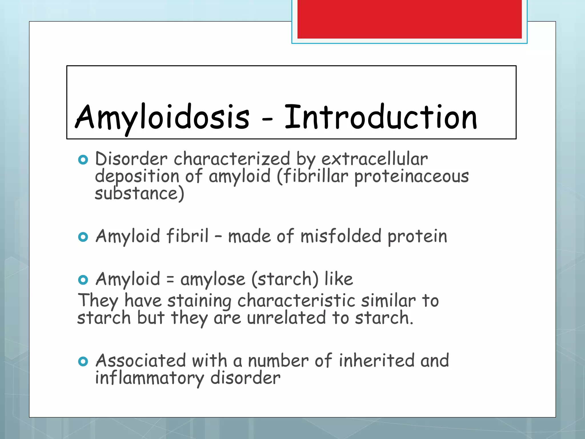 AMYLOIDOSIS | PPTX