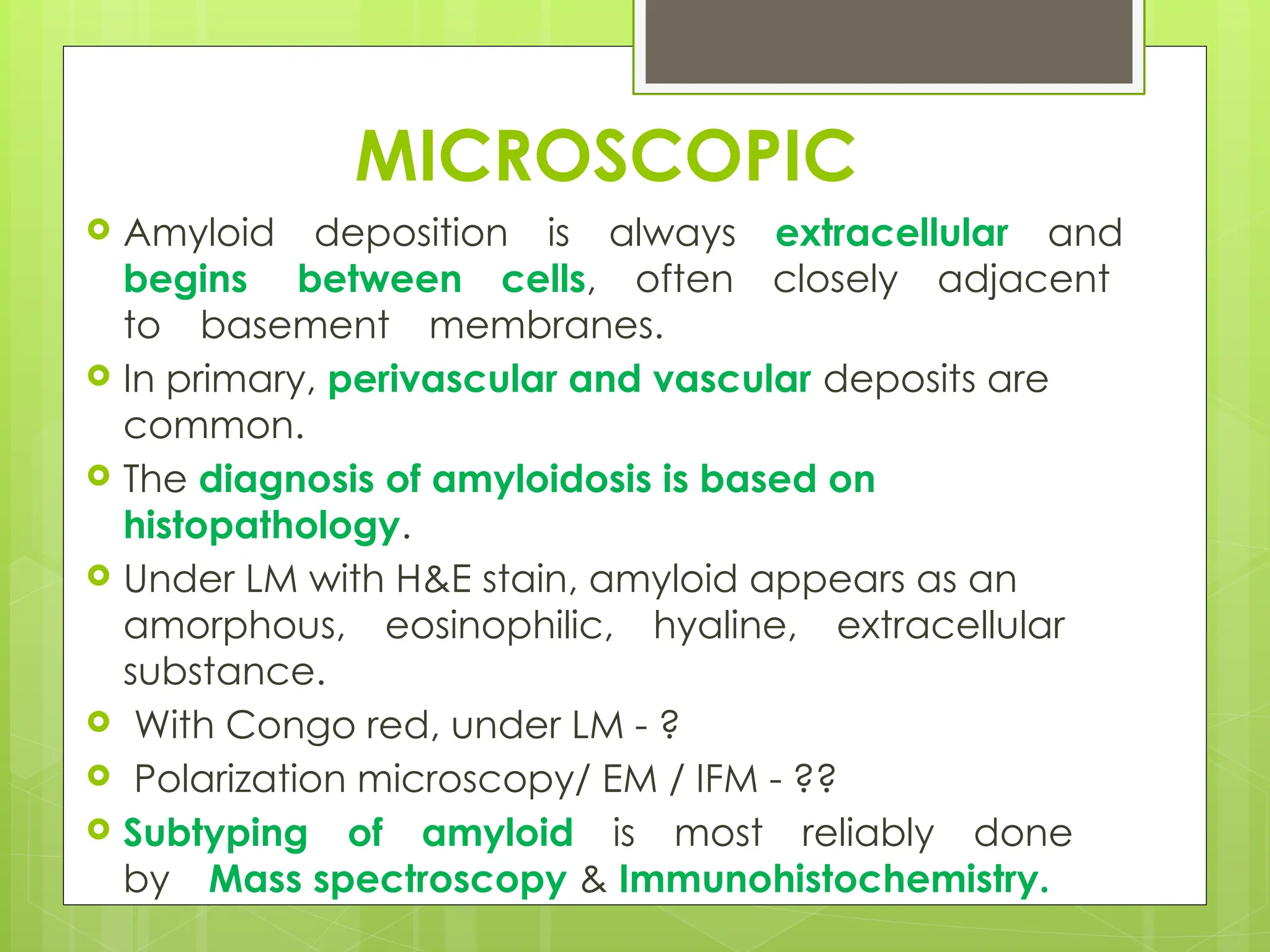 AMYLOIDOSIS pathology pptx ssr medical college | PPTX