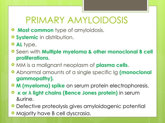 AMYLOIDOSIS pathology pptx ssr medical college | PPT