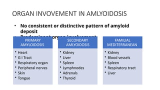 Amyloidosis. PPT.X its pathophysiological and its properties and ...