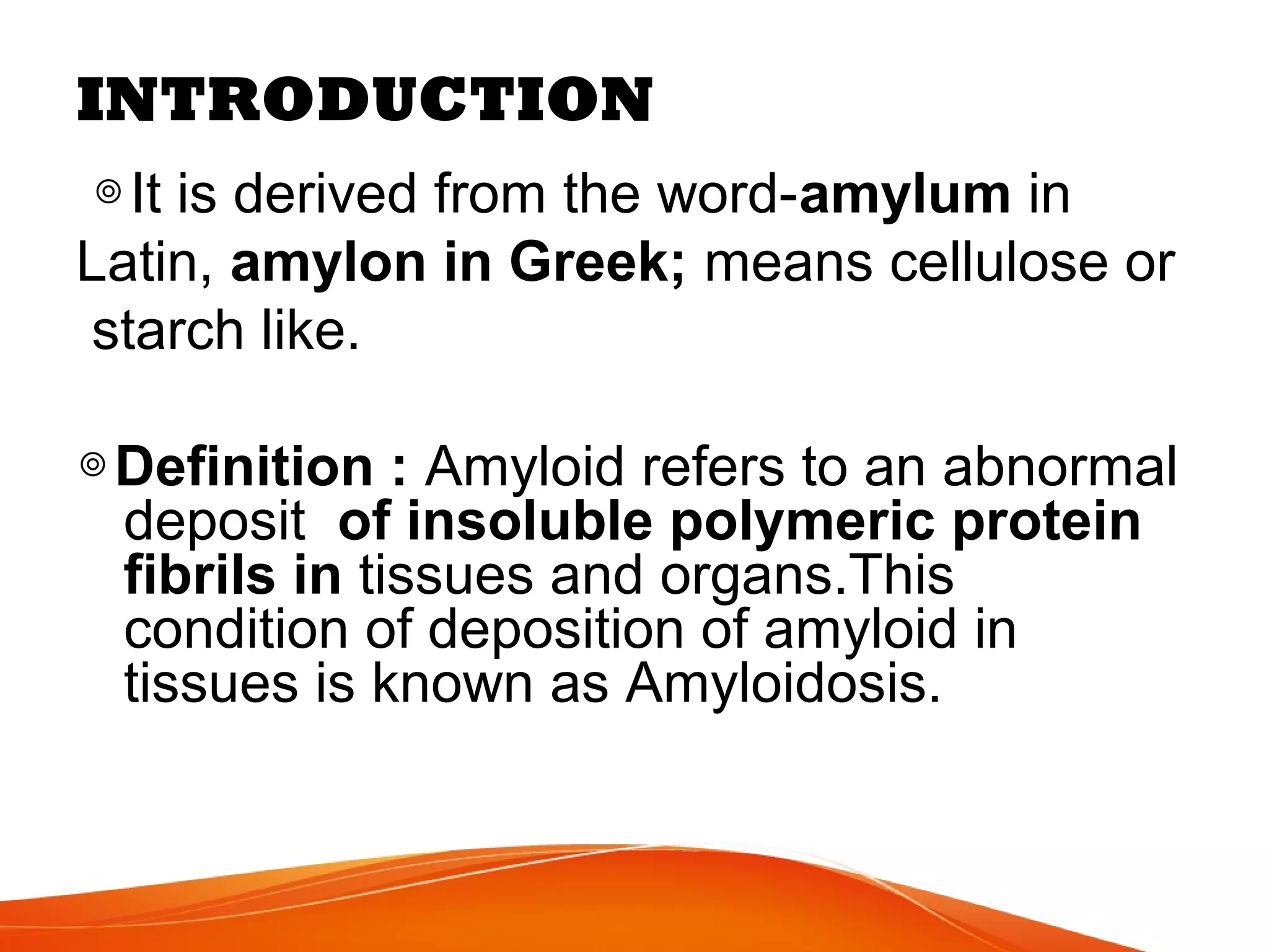 Amyloidosis ppt | PPT