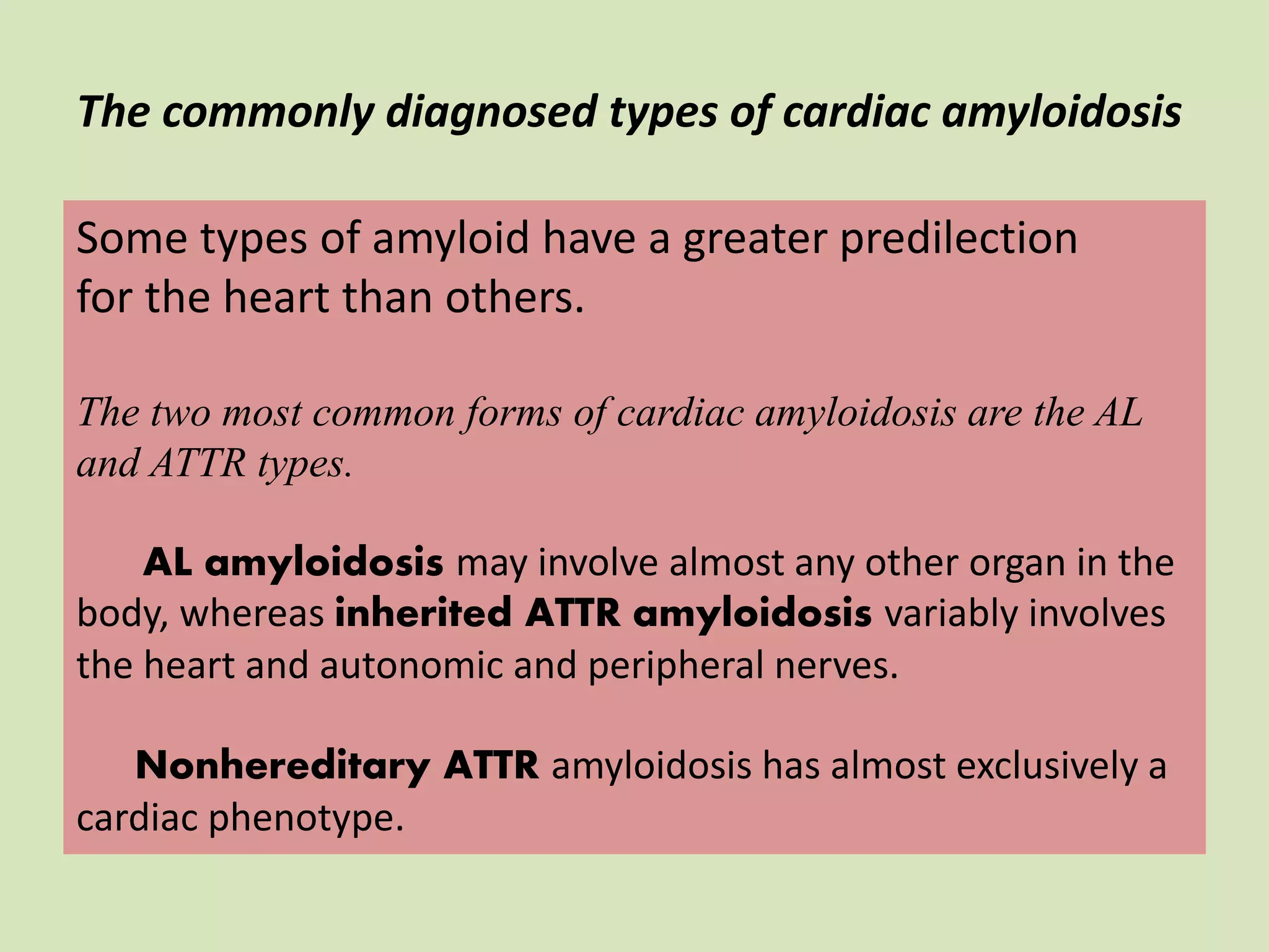 Cardiac Amyloidosis | PPTX