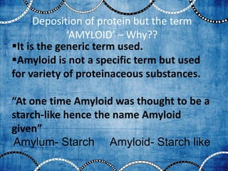 Amyloidosis presentation | PPTX