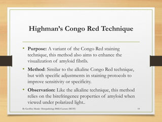 Amyloids/Amyloidosis: Lecture presentation for Medical students | PPTX