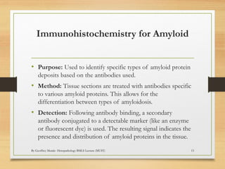 Amyloids/Amyloidosis: Lecture presentation for Medical students | PPTX