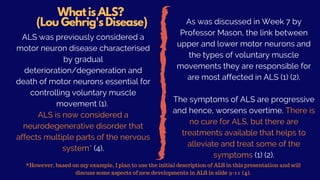 Amyotrophic Lateral Sclerosis based on "The Theory of Everything" | PPTX