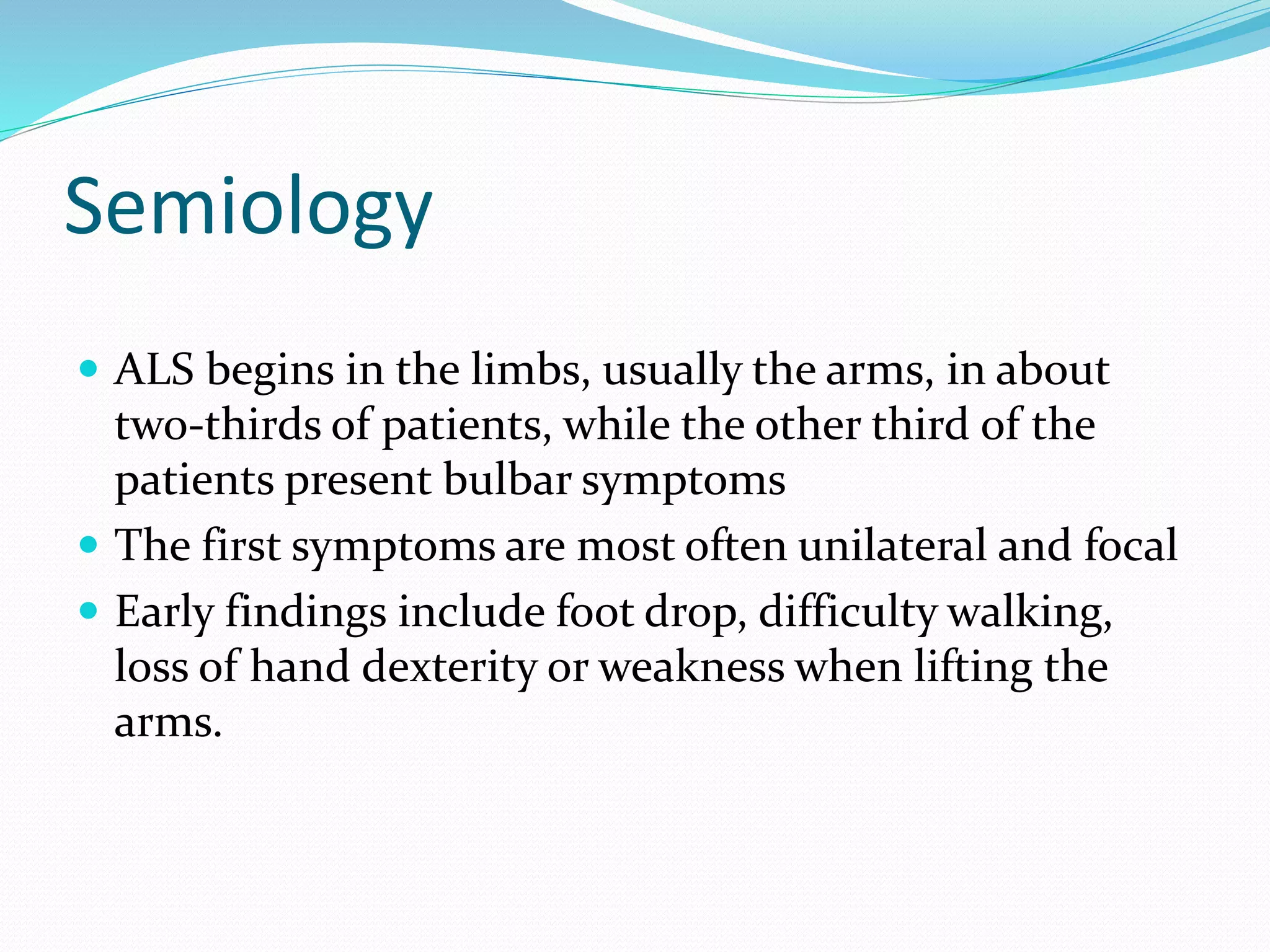 Amyotrophic lateral sclerosis (als) | PPTX