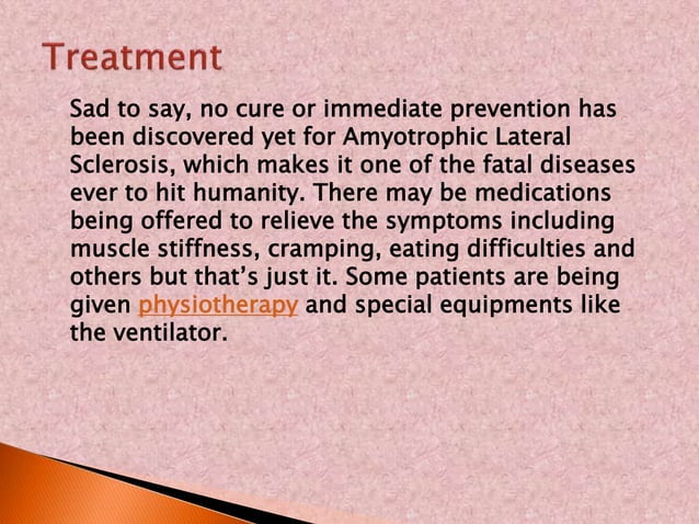 Amyotrophic lateral sclerosis (als) | PPTX