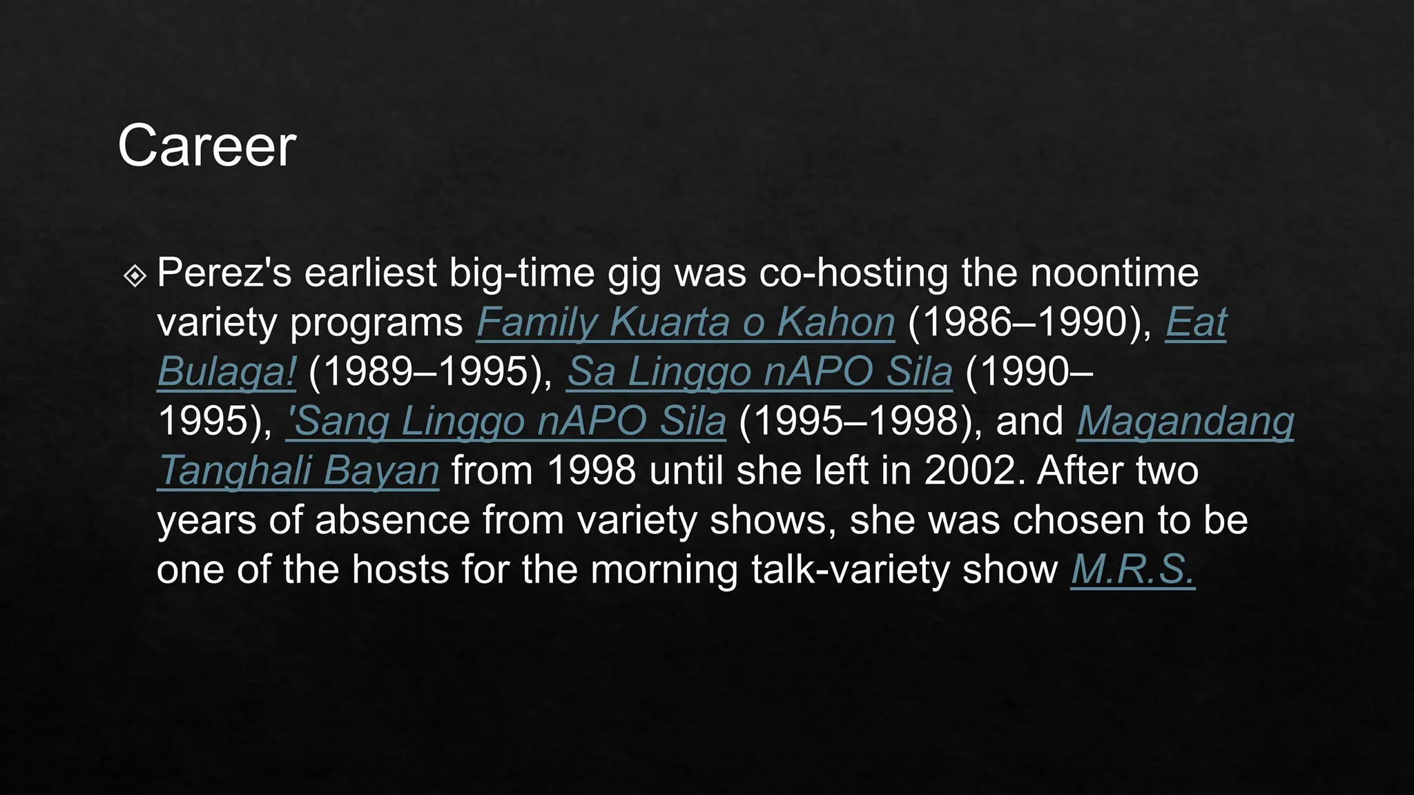 Amy Perez life, Biography, Career, Personal life, and filmography | PPTX