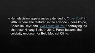 Amy Perez life, Biography, Career, Personal life, and filmography | PPTX | Television ...