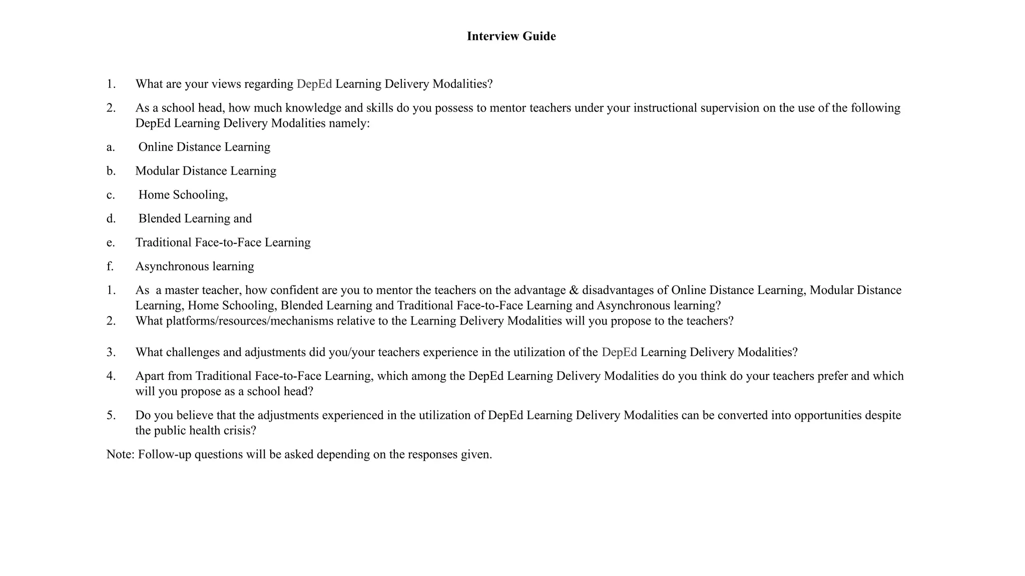 department of education delivering learning modalities | PPT