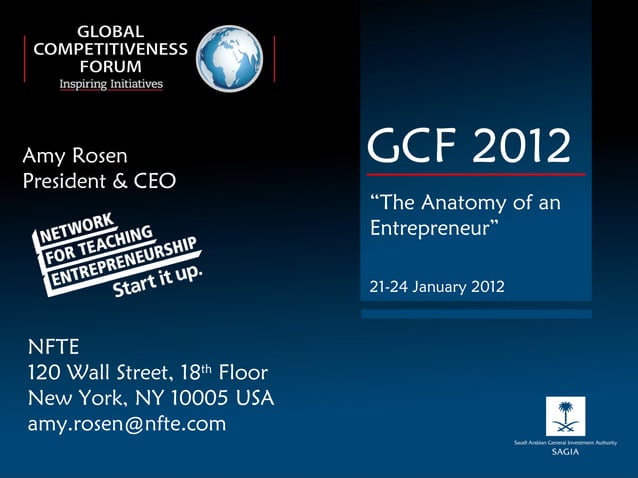 Amy Rosen, The Anatomy of an Entrepreneur | PPT