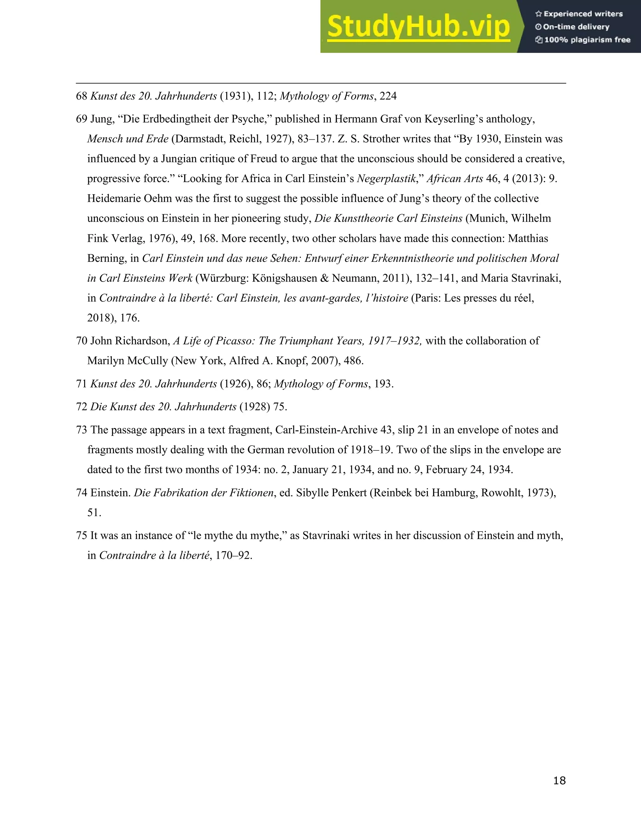 A Mythology Of Forms Carl Einstein On Picasso | PDF