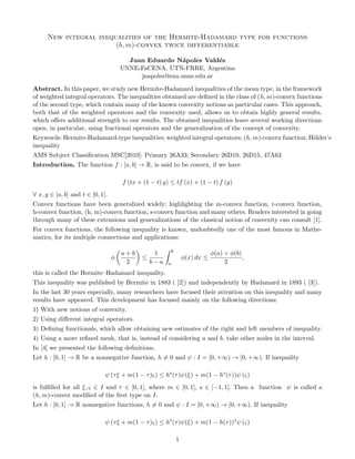 Nuevas Desigualdades de tipo Hermite-Hadamard | PDF