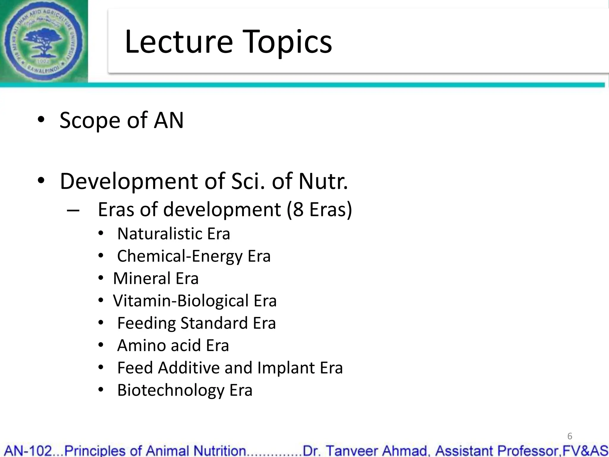 Animal Nutrition by Prof Dr Tanveer Ahmad | PPTX