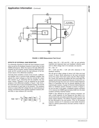 Improving PSRR and CMRR in Fully Differential Amplifiers | PDF
