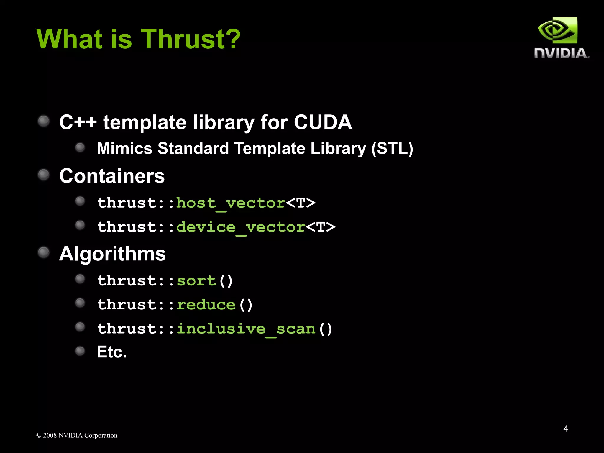 An introduction to thrust CUDA | PDF