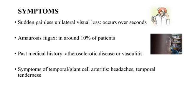 RETINAL ARTERY OCCLUSIONS CRAO BRAO CLRAO | PPTX | Eye and Vision ...