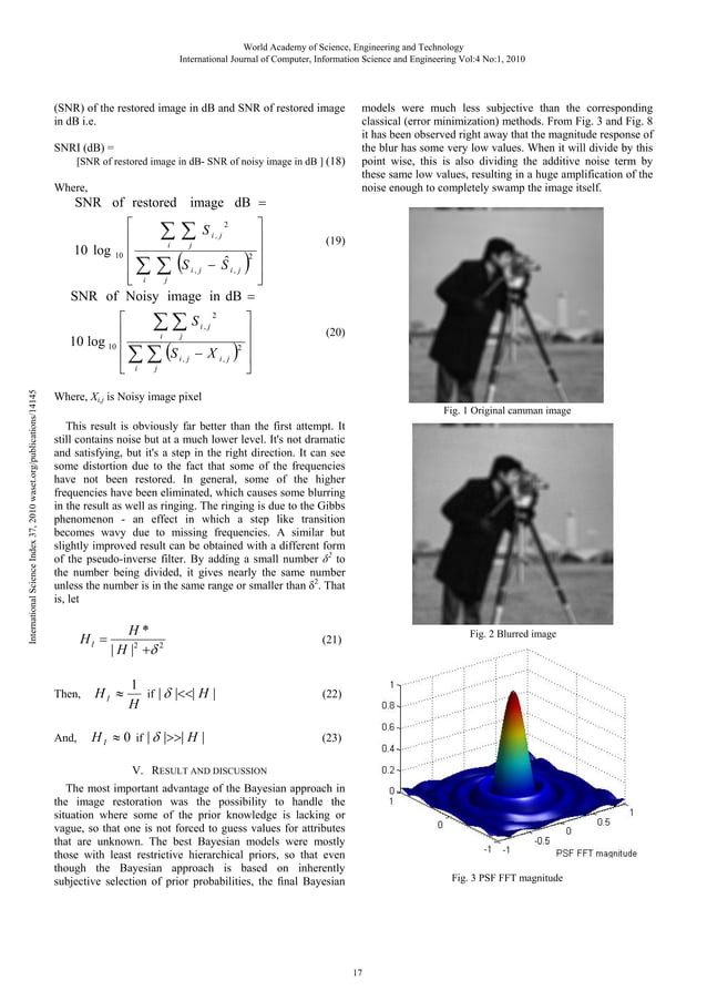 An Adaptive Model For Blind Image Restoration Using Bayesian Approach