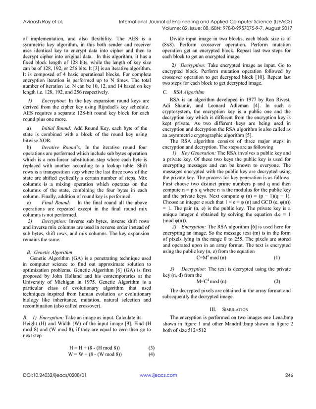 An Advance Approach Of Image Encryption Using Aes Genetic Algorithm