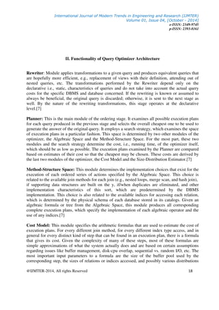 An Analysis on Query Optimization in Distributed Database | PDF | Databases | Computer Software ...